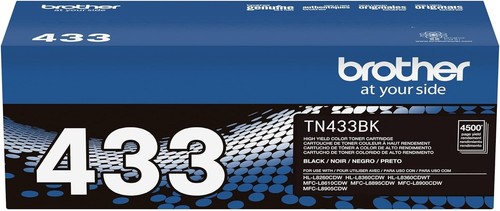Brother Genuine TN433BK Black High-Yield Toner Cartridge TN-433BK Free ...