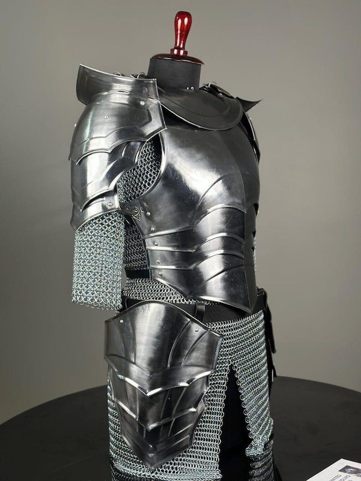 Medieval Plate Armor with Chainmail | Handcrafted Wearable Half Body ...