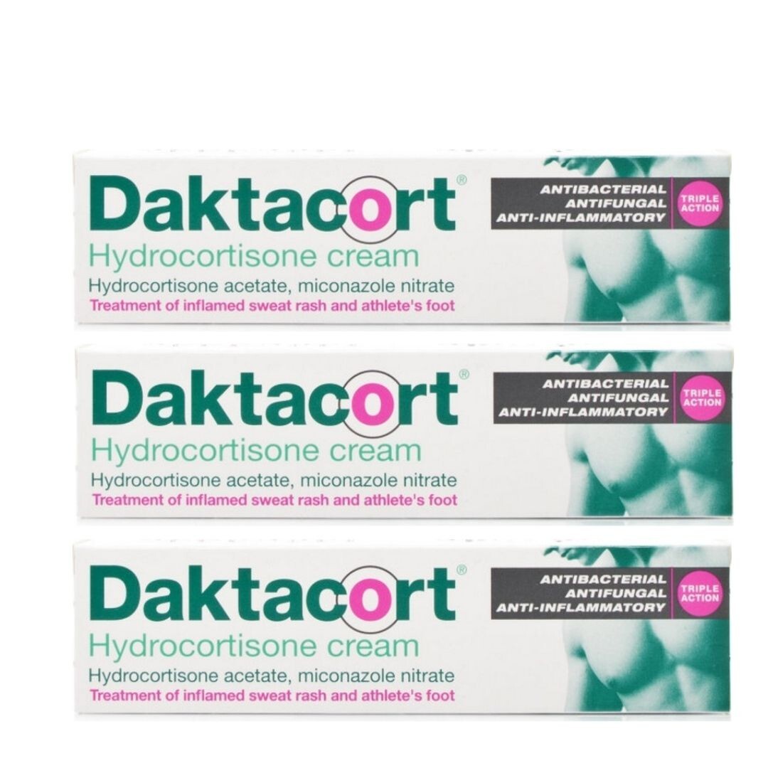 Daktacort Hydrocortisone Triple Action Antibacterial & Antifungal Cream ...