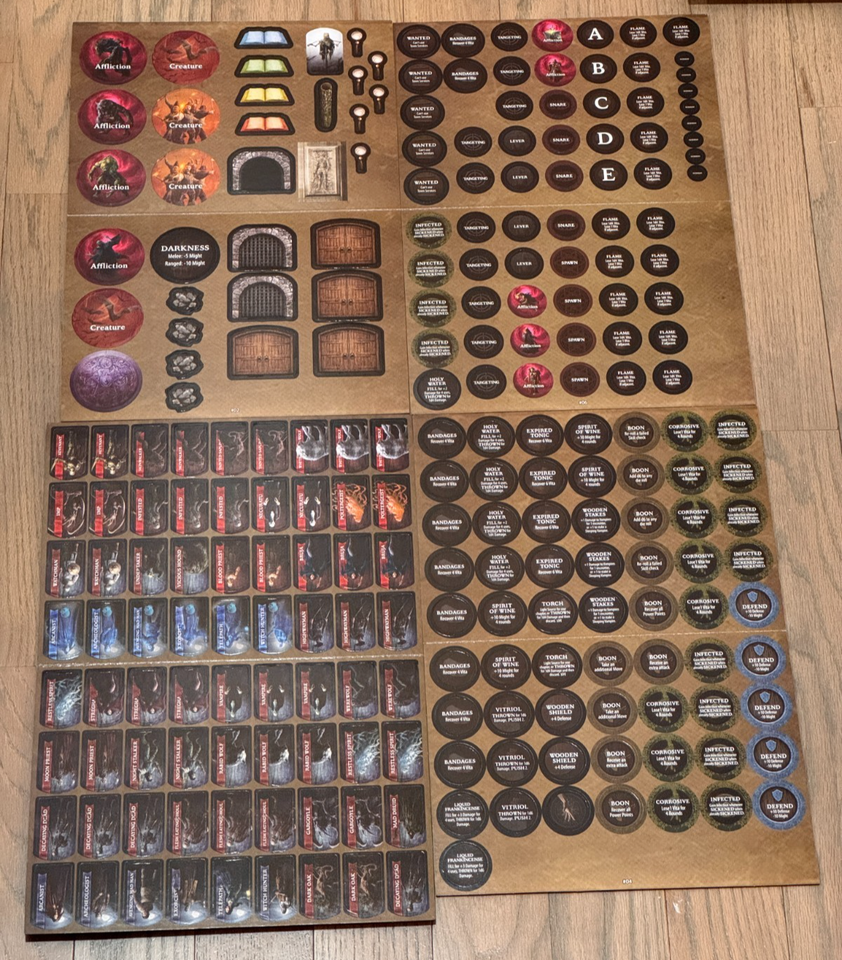 Folklore The Affliction Board Game Standees Version New Open Box 2018 ...