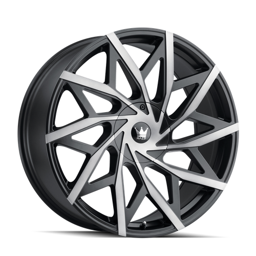 Mazzi Big Easy 22x9.5 +18 Matte Black & Dark Tint Wheel 5x127 5x5 (QTY ...