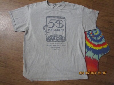 Samaritan's Purse T Shirt men Size Large limited ed Christian 50 ...
