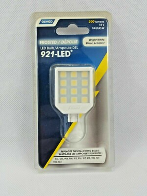 Camco Frosted LED Bulb 921-LED (D5), 54622, 200 Lumens, T19668 | eBay