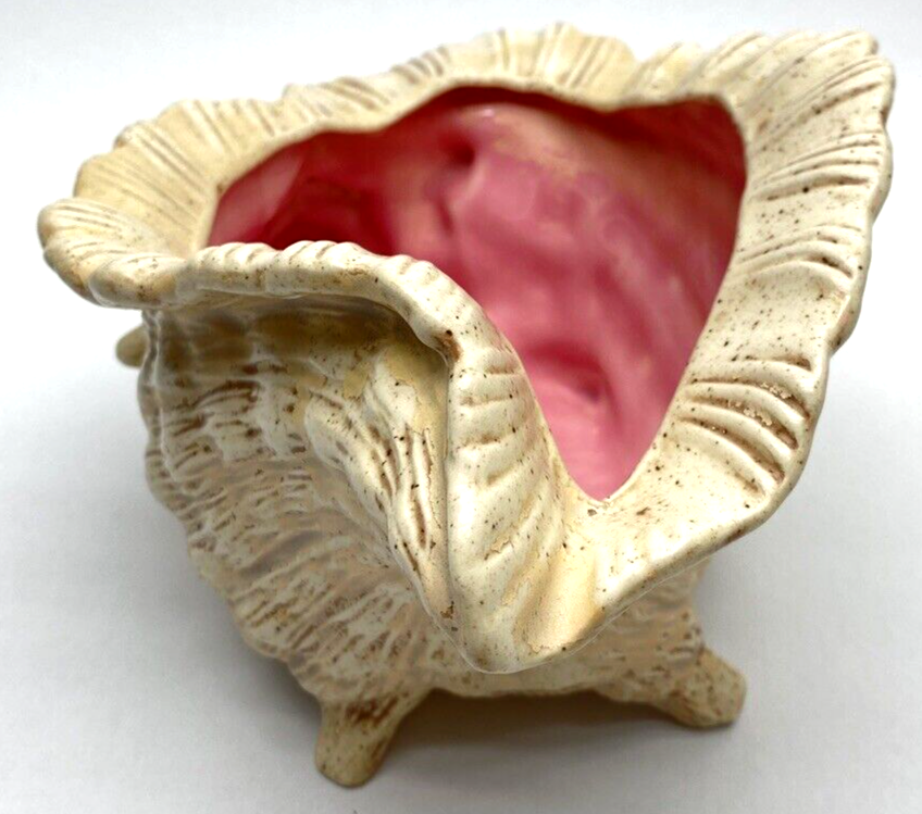 VTG Atlantic Mold Sea Shell Conch Ceramic Planter Decor - Beige/Pink ...