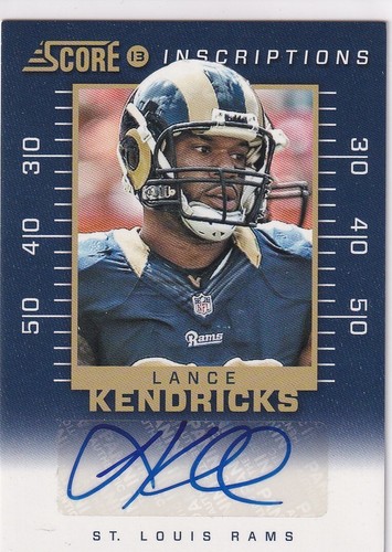 LANCE KENDRICKS 2013 Score Inscriptions #57 INLK Rams | eBay