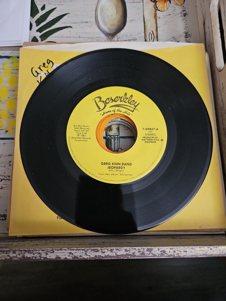1983 Greg Kihn Band Jeopardy Fascination Vinyl 45 Record VG | eBay