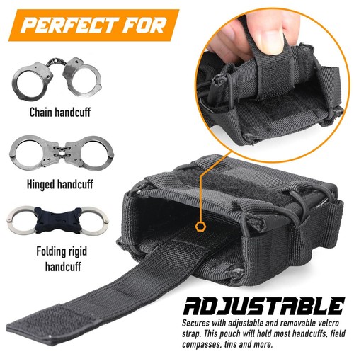 Tactical Handcuff Case Fits Most Standard Size Handcuffs, Molle ...