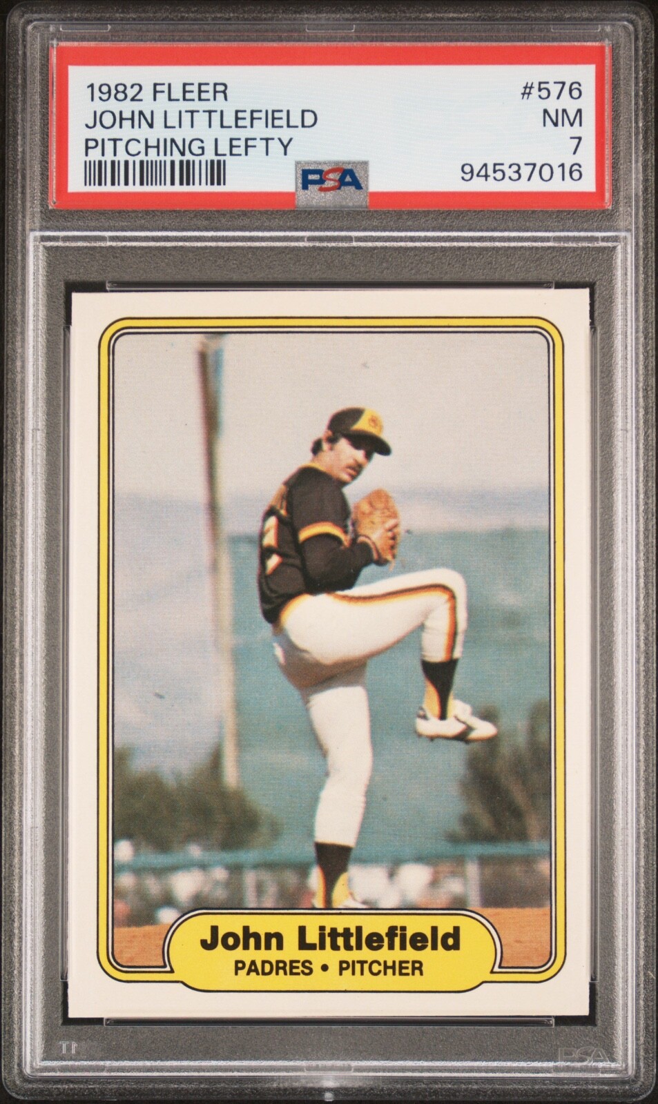 1982 Fleer #576 John Littlefield PITCHING LEFTY ERROR PSA 7 Centered | eBay