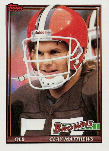 1991 TOPPS NFL Football Card #591 - Clay Matthews, Cleveland Browns | eBay