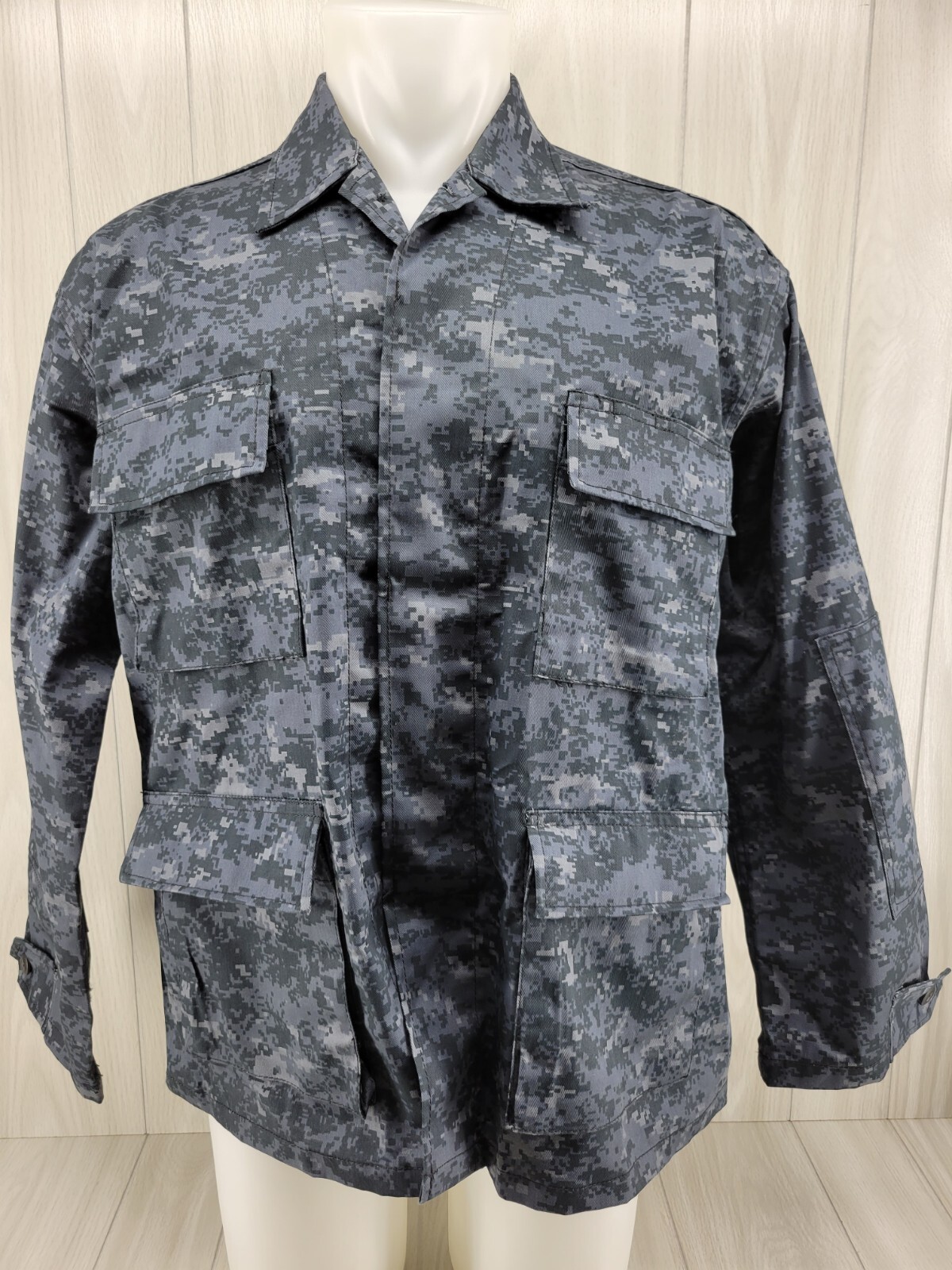 Navy Blue Digital Camo bdu shirt military style camouflage coat rothco ...