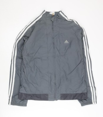 Adidas Women’s Grey Track Jacket L Lightweight Full Zip Sportswear | eBay