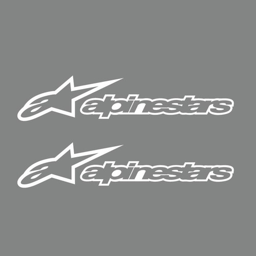 2 x Alpine stars sticker decal, for motorcycle, car , window, sign ...