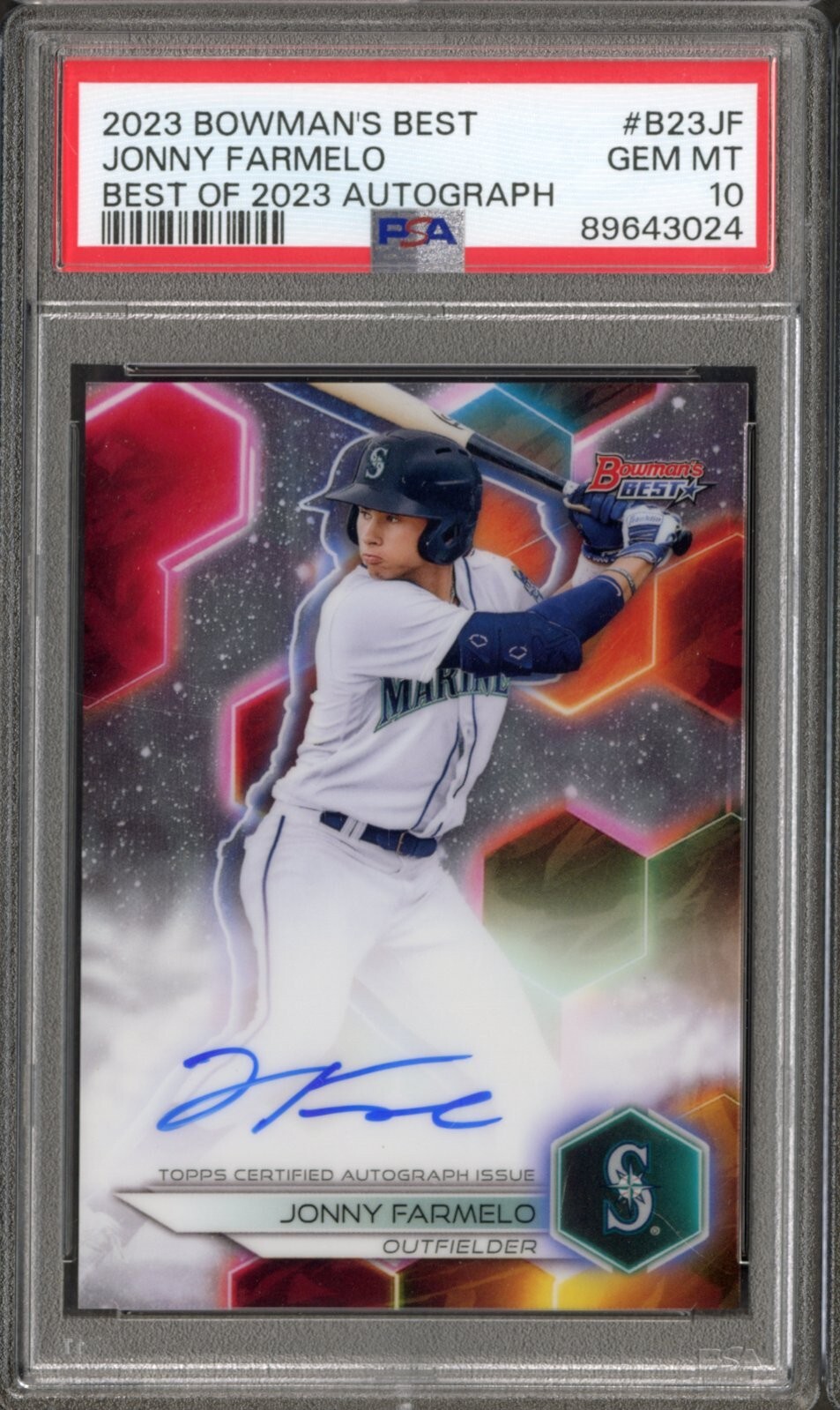 2023 Bowman's Best Baseball Jonny Farmelo Base Auto PSA 10 | eBay