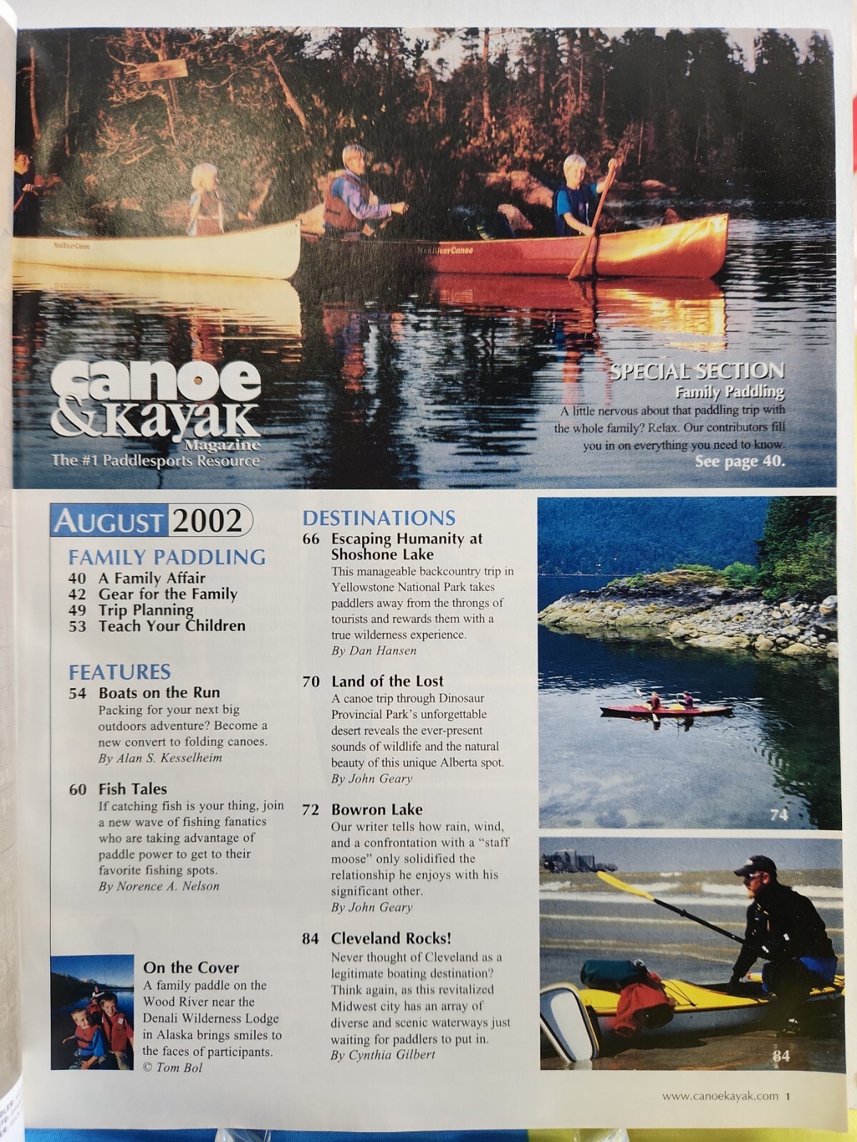 Canoe And Kayak Magazine August 2002 Boats That Travel FREE SHIPPING ...