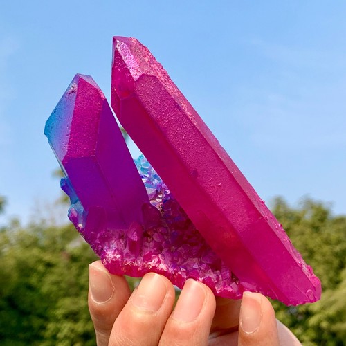 310G Colorful Phantom Quartz Crystal Cluster Mineral Specimen Healing ...
