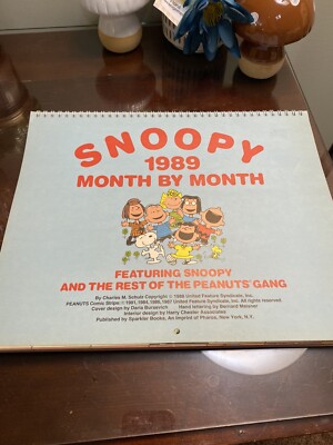 VTG Snoopy Peanuts Date Book 1989 Calendar UNUSED Charles M Schultz ...