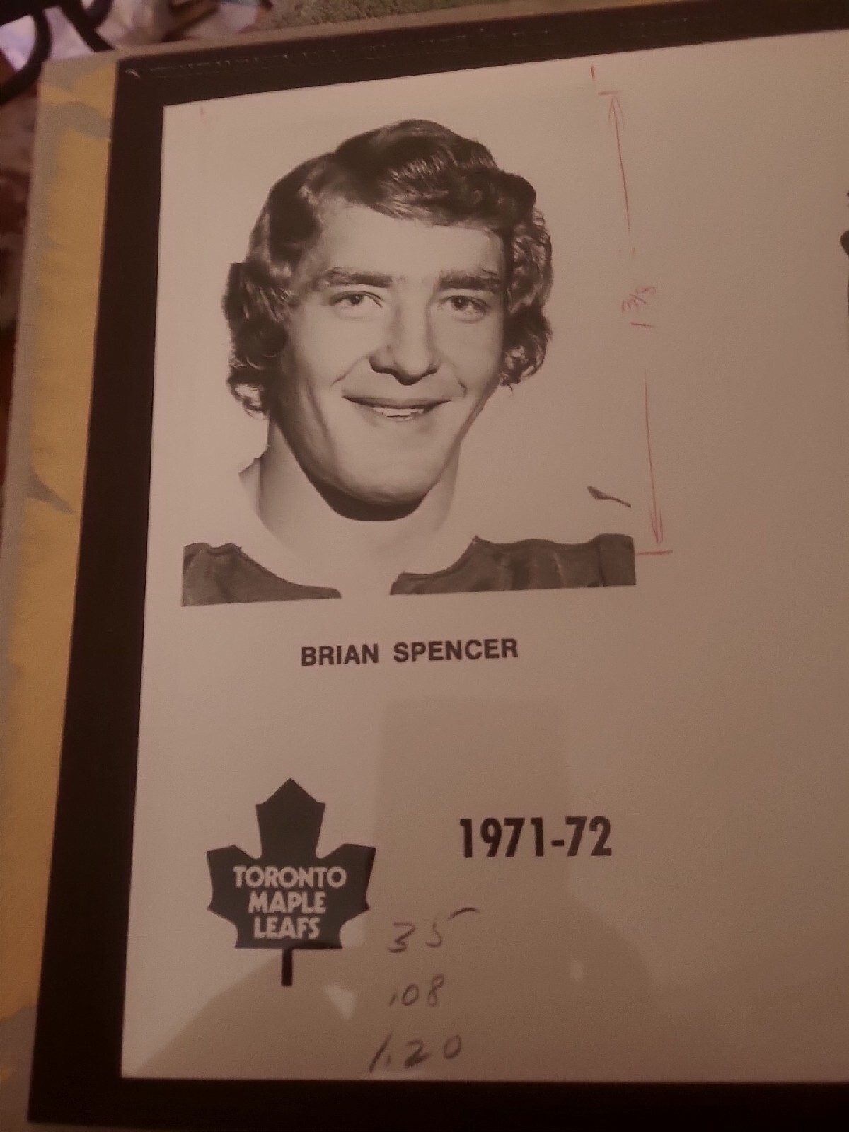 1971-72 NHL HOCKEY PHOTO BRIAN SPENCER TORONTO MAPLE LEAFS TEAM ISSUE LEGEND AHL | eBay