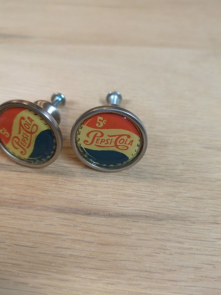 Pepsi Soda Cabinet Knobs, Pepsi cola Logo Cabinet Pull / kitchen knobs ...