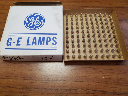 Original General Electric 382 Miniature Lamps Light Bulb box of 100 14V ...
