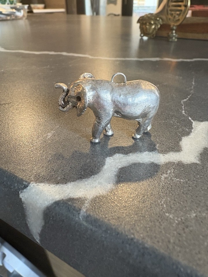 Sterling Silver Elephant Charm 925 Vintage Good Luck Animal | eBay