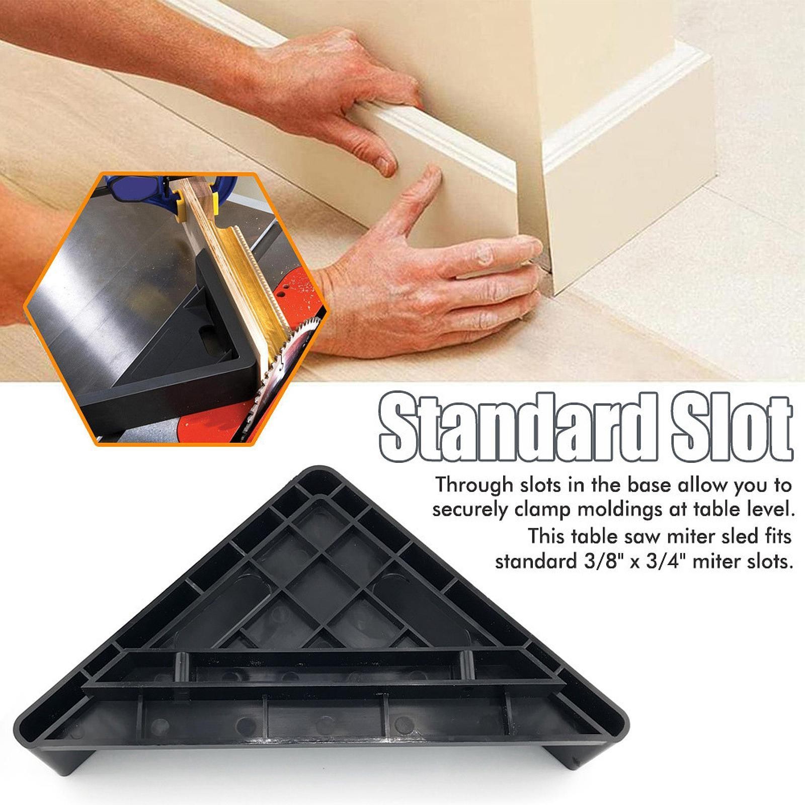 45 Degree Miter Sled Making Picture Frames Sturdy Portable Fence ...