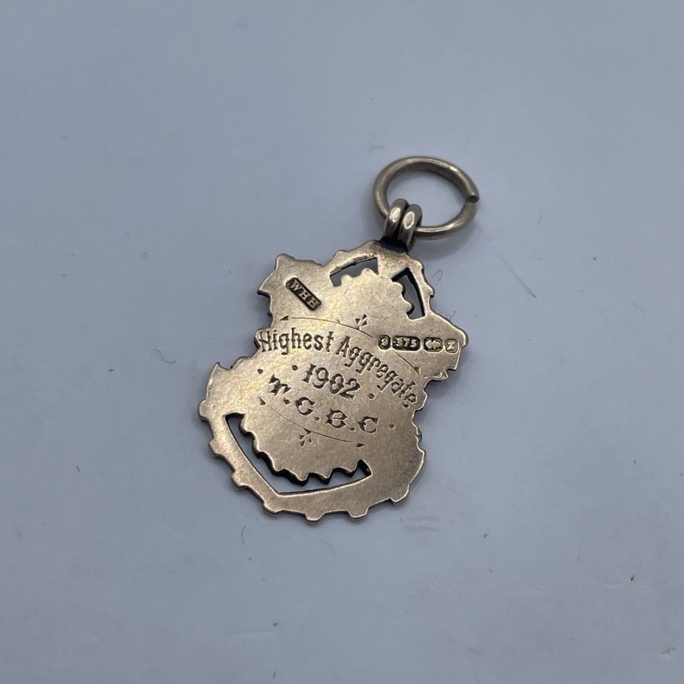 9ct Rose Gold Fob Medallion - A Oldenburg Highest Aggregate 1902 T.G.B ...