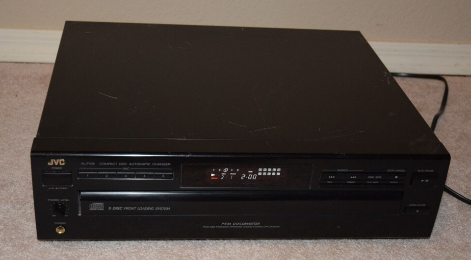 Vintage JVC 5-Disc Carousel CD Player XL-F108 Works No Remote | eBay