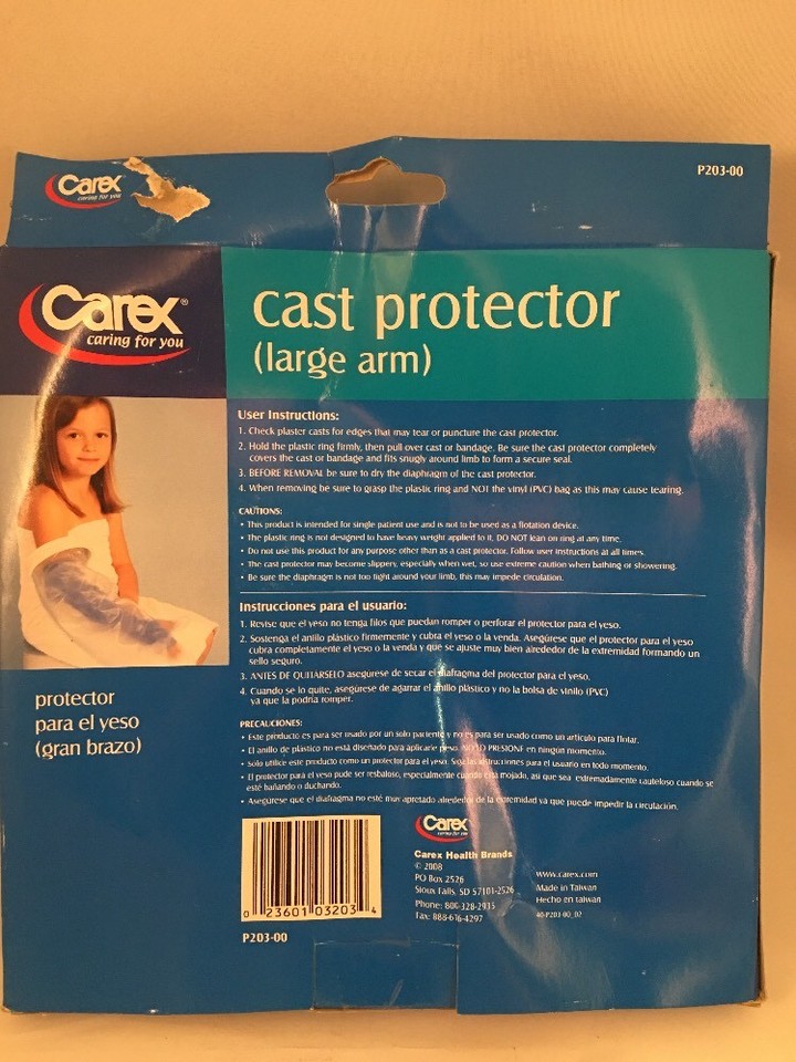 Carex Cast Protector Large Arm Latex Free 23 Inch PVC Plastic Ring ...