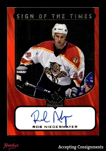 1997-98 SP Authentic Sign of the Times #RN Rob Niedermayer AUTO ...