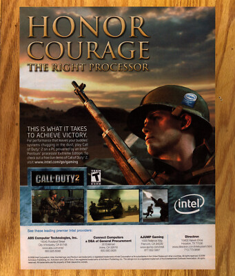 Call of Duty 2 Intel Processor PC - Video Game Print Ad / Poster Promo ...