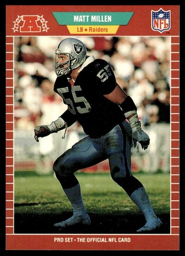 1989 Pro Set Matt Millen Los Angeles Raiders #188 | eBay