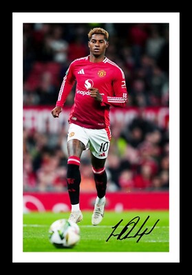 MARCUS RASHFORD - MANCHESTER UNITED AUTOGRAPHED SIGNED & FRAMED PHOTO ...