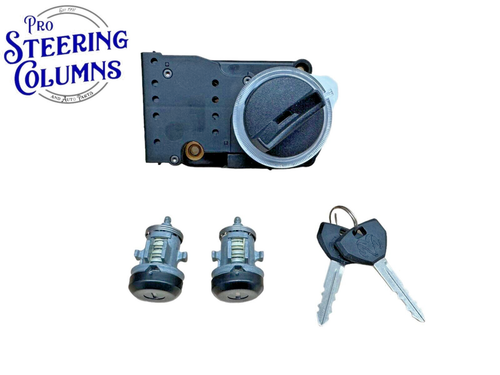 98-00 DAKOTA DURANGO IGNITION DOOR LOCK CYLINDER SET BLACK 2 KEYS NEW ...