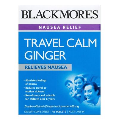 BLACKMORES B/M TRAVEL CALM TAB 45 GINGER CAP BLACKMORE | eBay