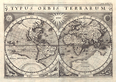 Mapa Mundial Original Merian 1641 | eBay