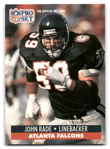 John Rade 1991 Pro Set #438 Atlanta Falcons FOOTBALL | eBay