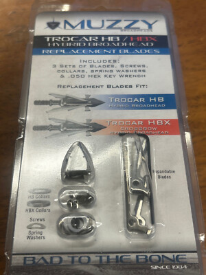 Muzzy Trocar HB/HBX Hybrid Broadheads Replacement Blades | eBay