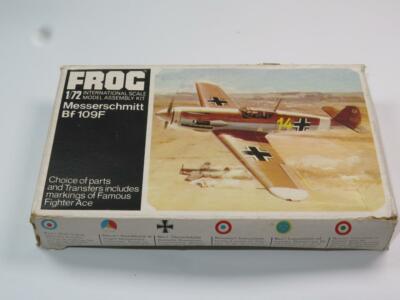 RARE FROG Model Kit F192 1/72 Messerschmitt BF109F Black & White Box ...