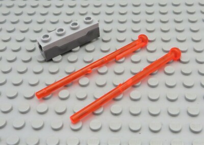 LEGO Projectile Launcher Spring Shooter 15301 & 2 Trans Orange Missiles ...