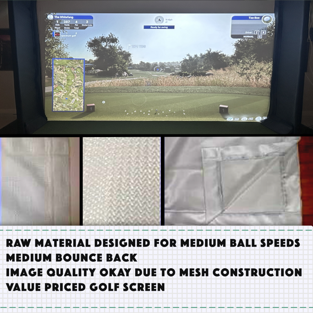 Golf Simulator Impact Screen POLY BLEND **FOR TRUGOLF VISTA SERIES*EASY ...