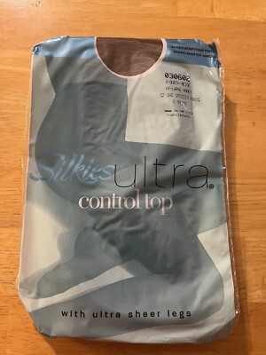 SILKIES ULTRA Control Top Pantyhose W/ultra Sheer Legs Queen-beige ...