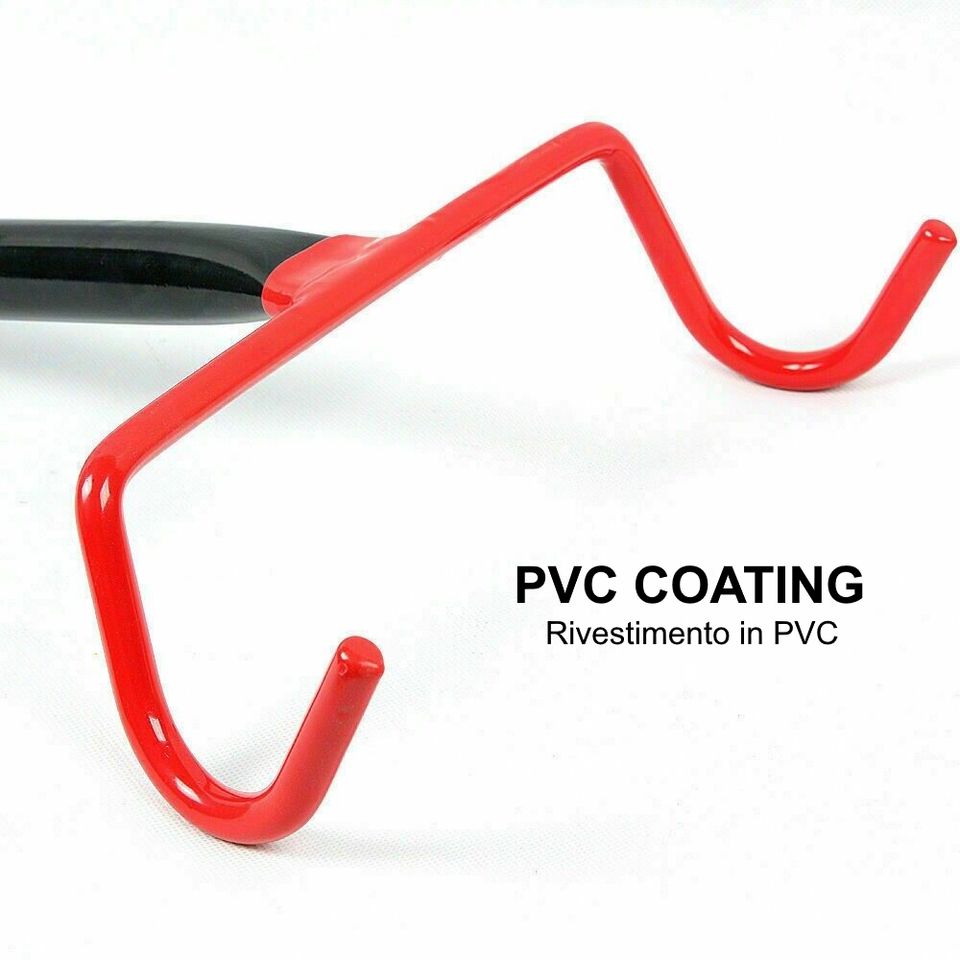 Bike Rack Mtb Support Coated In Pvc Wall Bracket | eBay UK