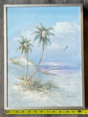 Signed Runci Rare Vintage Seascape Oil Canvas Painting Signed Artist | eBay