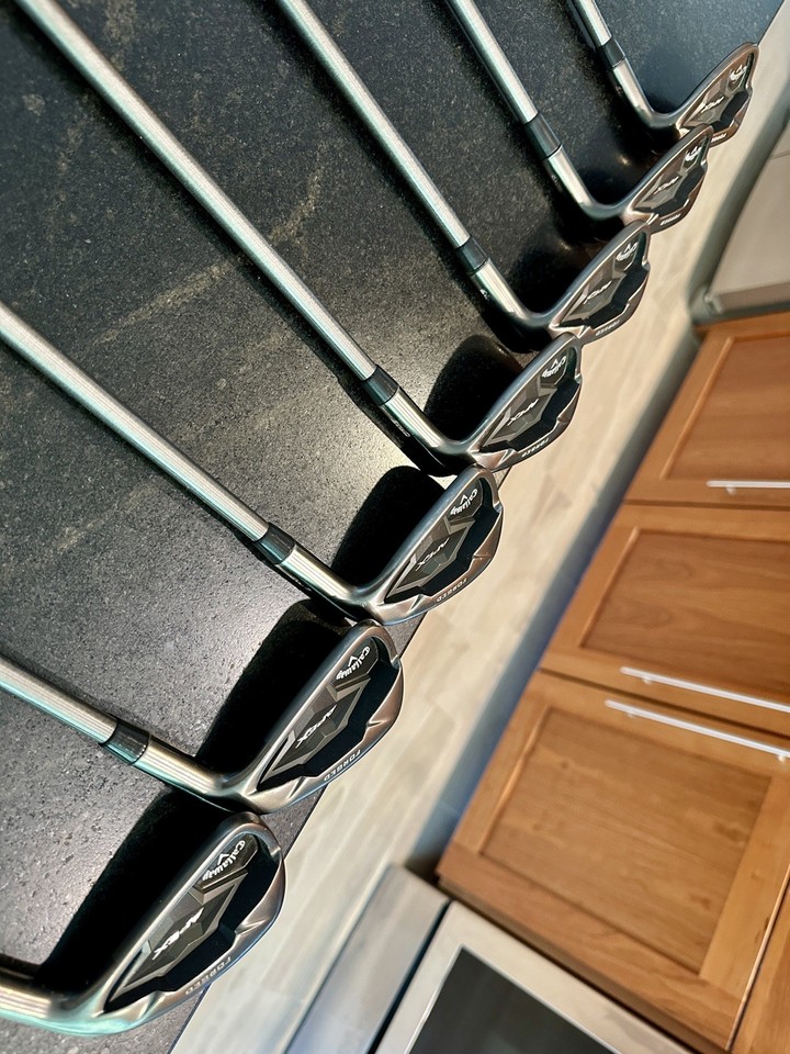 Callaway Apex Cf 19 Smoke Iron Set 5-Pw, Aw Regular Aerotech Steelfiber ...