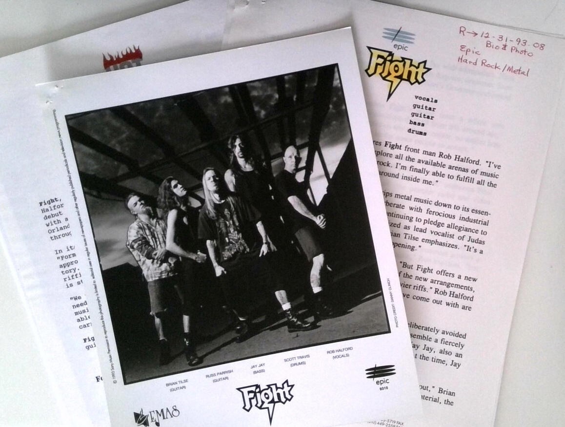 Fight Rob Halford 1993 Photo Promo Music Press Kit - Epic Records | eBay