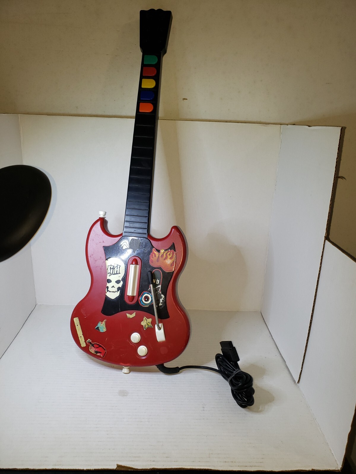 PlayStation-2-PS2-Guitar-Hero-Gibson-SG-Red-Octane-Wired-Controller ...