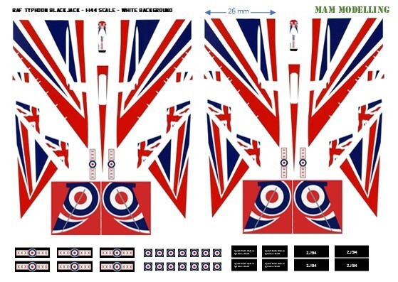 1:144 RAF "Blackjack" Typhoon Decals | eBay