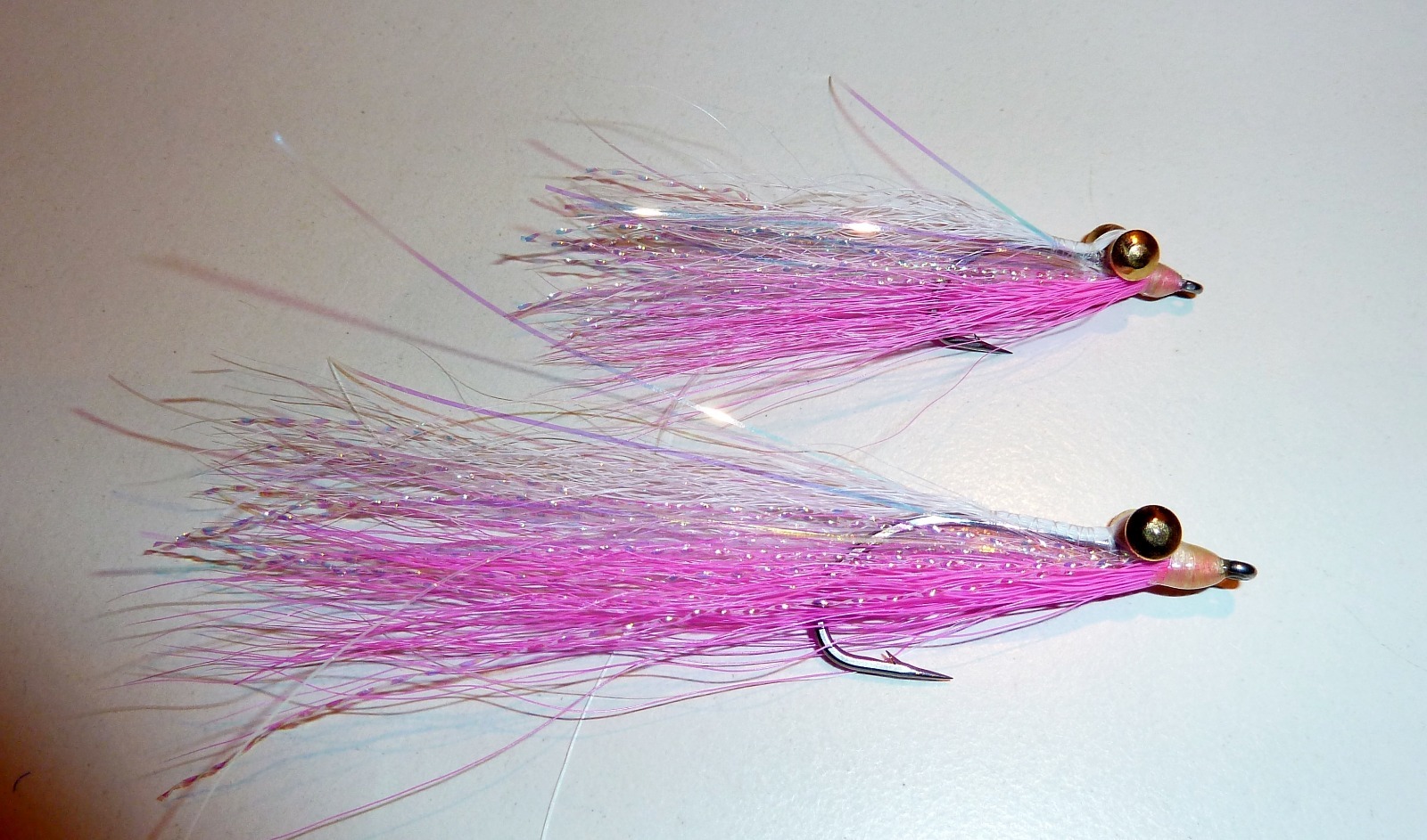 Clouser Minnow PINK with gold eyes size 2 hook - Pack of 3 Bass/Trout ...