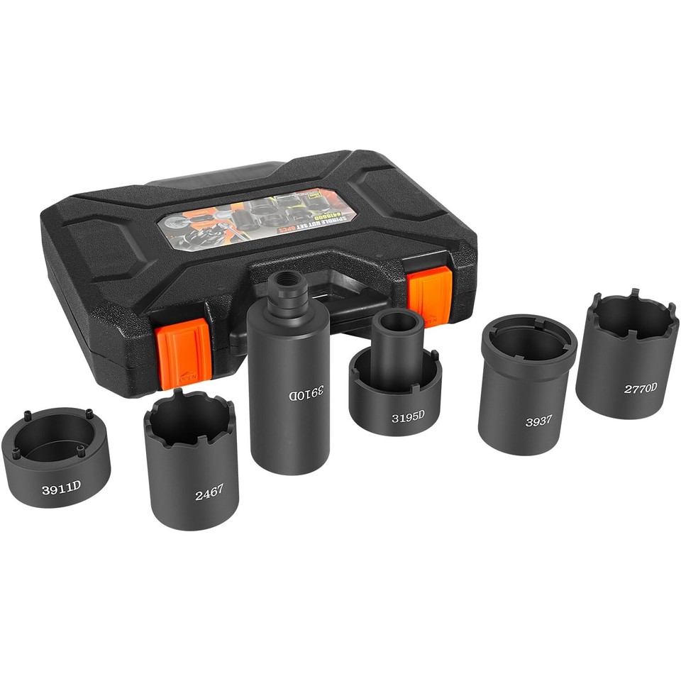6 Pack Spindle Socket Set, 41660D 4WD Axle Hub Lock Nut Socket Remover ...