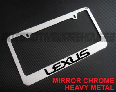 LEXUS TEXT CHROME METAL LICENSE PLATE FRAME | eBay